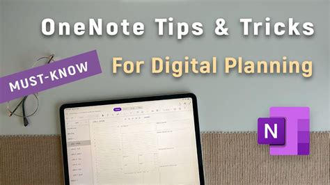 OneNote Planner Beginner Must Know Tips Tricks YouTube