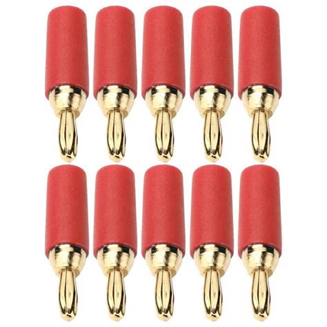 Sonew Connecteur Fiche Banane Lot De 10 Fiches Bananes 2 5 Mm En Laiton