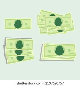 Cartoon Banknote Dollar Cash Money Banknotes Stock Vector Royalty Free