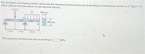 Solved For The Beam And Loading Shown Determine The Maximum Chegg