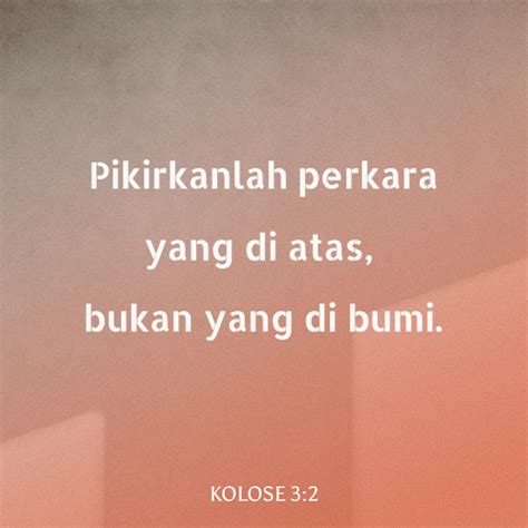 Kolose Karena Itu Kalau Kamu Dibangkitkan Bersama Dengan