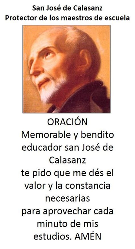 Oración a San José de Calasanz