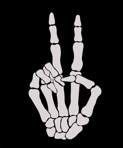 Skeleton Peace Sign Svg Skeleton Peace Hand Svg American Flag
