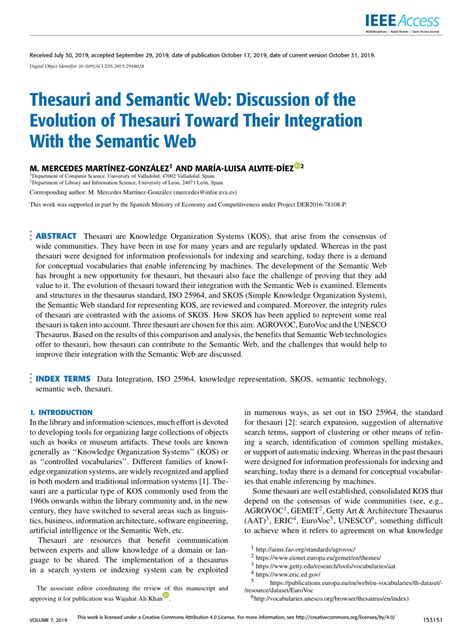 pdf thesauri and semantic web discussion of the evolution of thesauri toward their