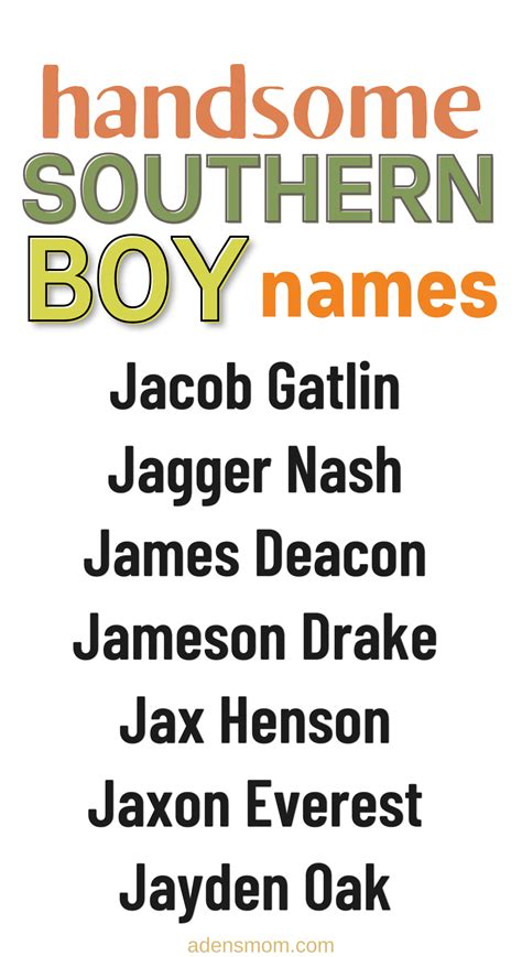 250 Southern Boy Names The Coolest Baby Names For 2023 Artofit