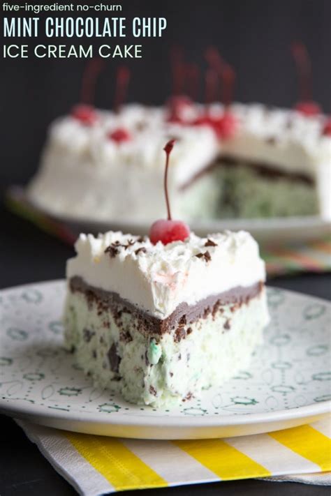 No Churn Mint Chocolate Chip Ice Cream Cake Cupcakes Kale Chips