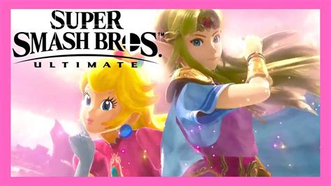 Smash Bros Ultimate Trailer Peach And Zelda Scene YouTube