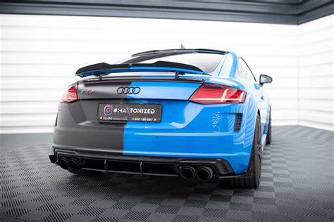 Street Pro Heck Ansatz Flaps Diffusor für Audi TT S 8S ROT HOCHGLANZ