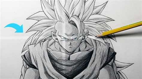 Tutorial How To Draw Super Saiyan 3 Goku Step By Step YouTube