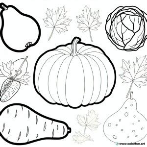 Coloriage D Automne Fruits Et L Gumes T L Charger Ou Imprimer
