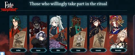 The Cast For Fate Samurai Remnant Fate Stay Night Amino