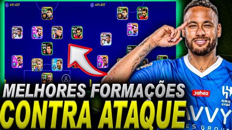 MELHORES FORMAÇÕES PARA CONTRA ATAQUE DO EFOOTBALL 2023 MOBILE YouTube