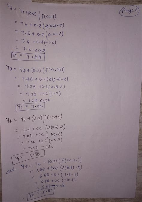 [solved] use euler s method to find y values of the solution for the course hero