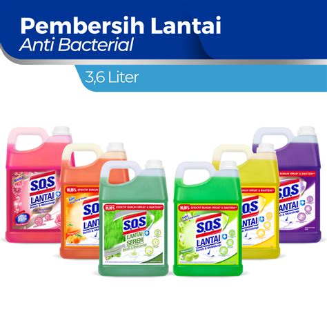 Jual SOS Floor Cleaner 3 5 Liter Pembersih Lantai Litre Jerigen 3500ml