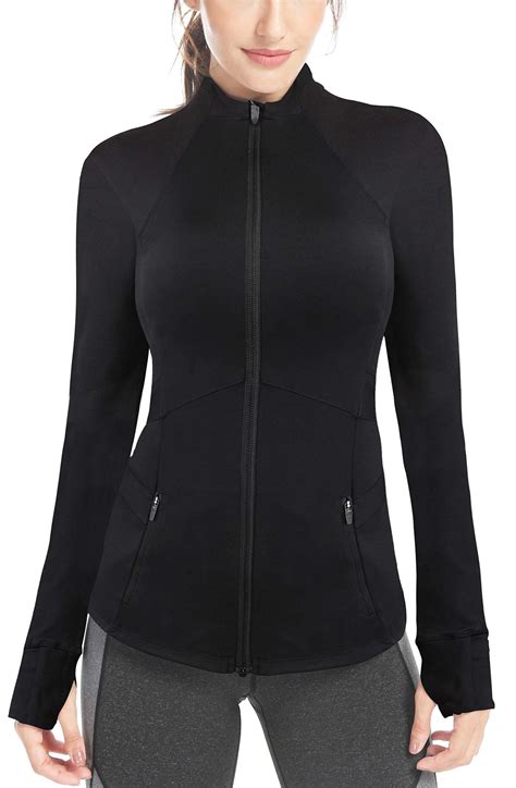 QUEENIEKE Womens Athletic Jacket Slim Fit Zip Up Jackets Workout