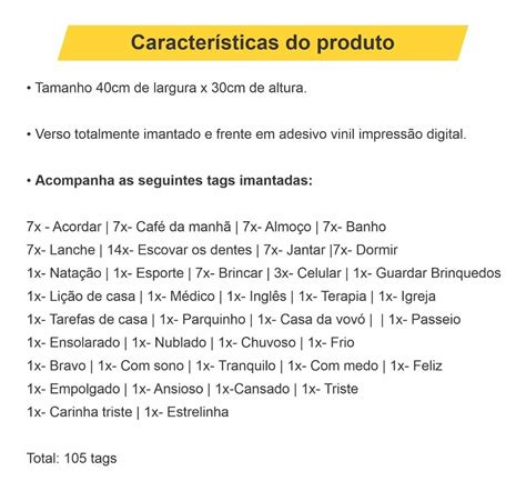 Quadro Educativo De Rotinas Semanal Da Crian A Tags Im