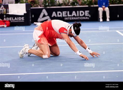 Adelaide Australia 6 January 2023 Ons Jabeur Of Tunisia Slips Over