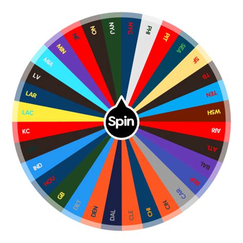 Nfl Teams Spin The Wheel Random Picker
