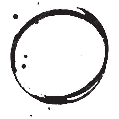 Black Ink Circle Brush Stroke Effect Brush Ink Circle Ink PNG And