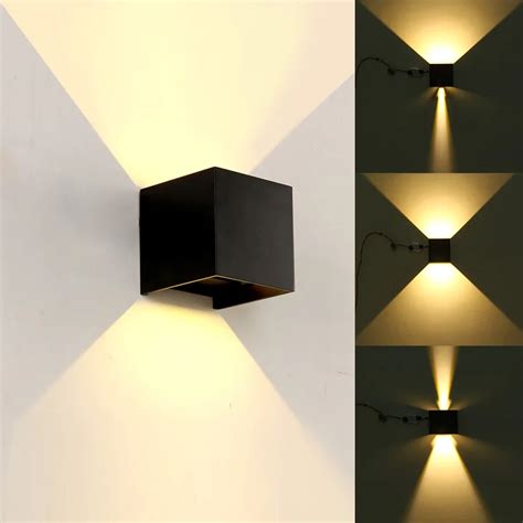 Outdoor Wall Sconce Up Lighting Lms 2 Pack Led Semi Cylinder Up And