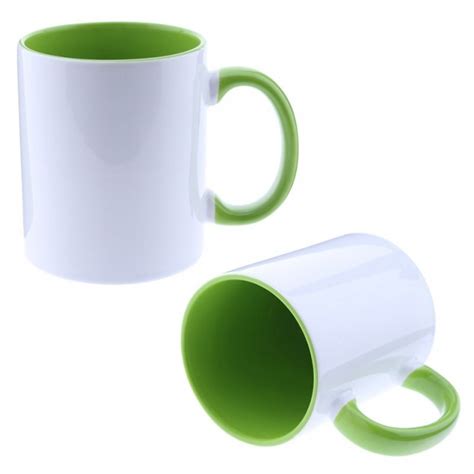 Taza con interior y asa de color para sublimación Taza cerámica