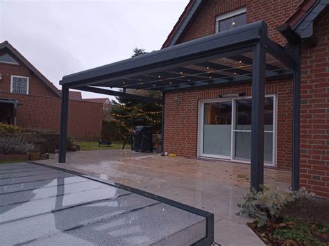 Neues Terrassendach Mit LED Beleuchtung Trend Bau Construction
