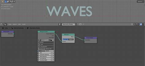 Wave Text Extrude With Blender Geometry Nodes