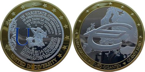 Gigant Medaille 2010 Euro Giganten Untrennbar Vereint In Vielfalt