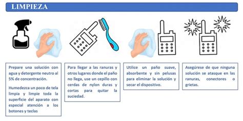 Consejos de limpieza y desinfección de los equipos radio