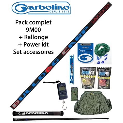 Set pêche Coup Carpodrôme Garbolino Bulldog carp 9M00 Rallonge