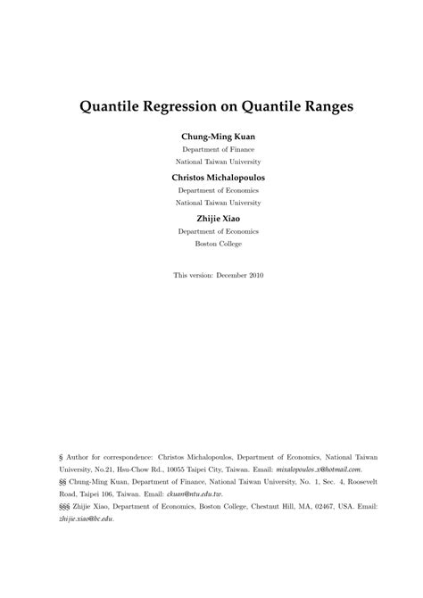 pdf quantile regression on quantile ranges