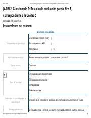 Examen AAB02 Cuestionario 2 Resuelva la evaluación parcial Nro 5