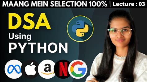 Dsa Using Python Lecture By Shambhavi Gupta Dsa Course Full Free