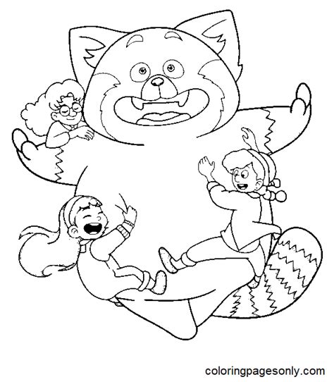 Turning Red Disney Pixar Coloring Page Free Printable Coloring Pages