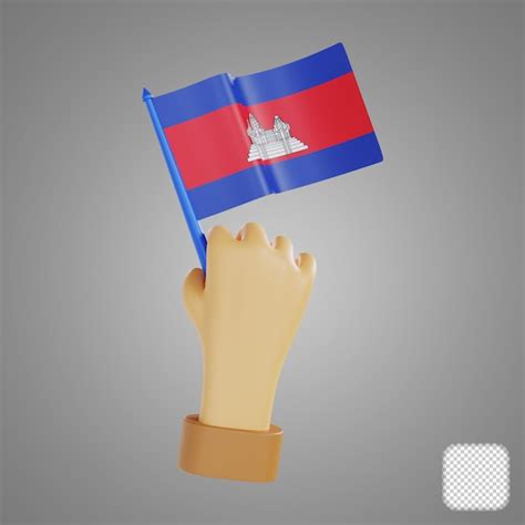 Premium Psd Human Rights Day Cambodia National Flag D Illustration
