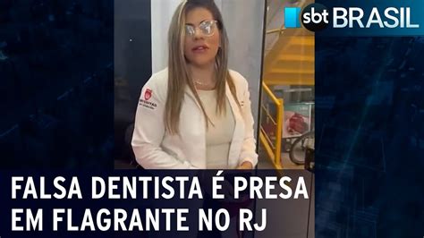 Falsa dentista é presa em flagrante no Rio de Janeiro SBT Brasil 27