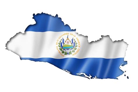 Mapa de la bandera salvadoreña Foto Premium