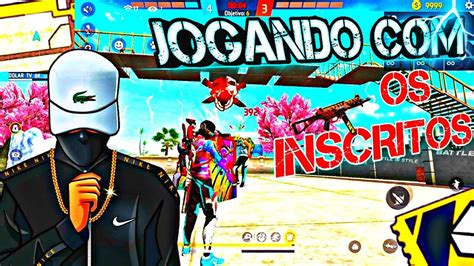 FREE FIRE AO VIVO JOGANDO TROPA DA VIBE VEM PARA LIVE 5k
