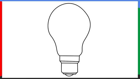 How To Draw A Bulb Step By Step For Beginners YouTube