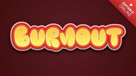 Burnout Text Effect Generator