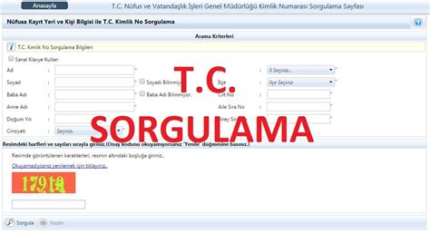 TC Kimlik No ile İsim SORGULAMA