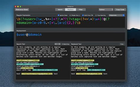 regular expression patterns free patterns