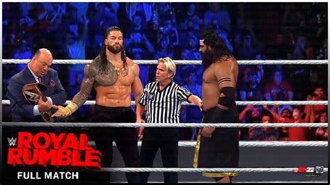 FULL MATCH Roman Reigns Vs Veer Mahaan WWE Royal Rumble 2023 YouTube