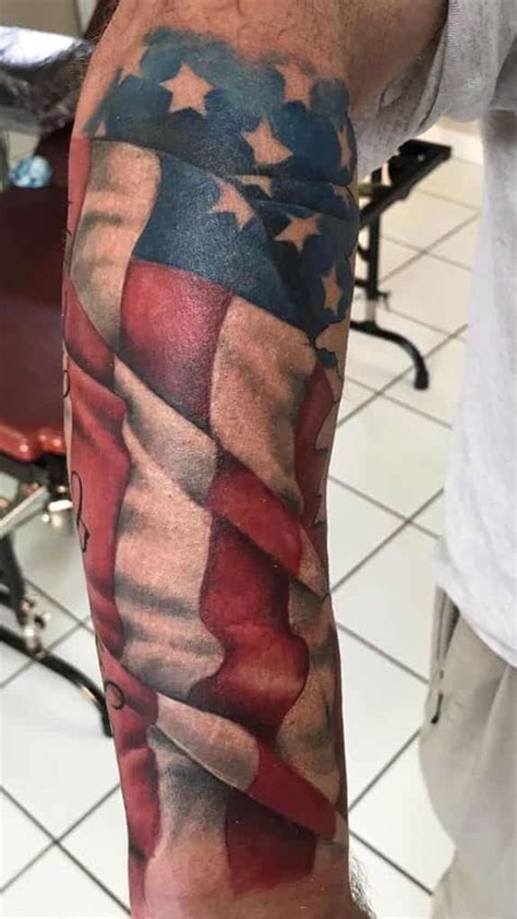 American Flag Forearm Tattoos American Flag Sleeve Tattoo Outer