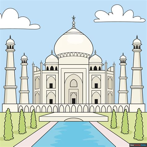 Painting Of Taj Mahal Coloring Page Taj Mahal Drawing Taj Mahal Porn