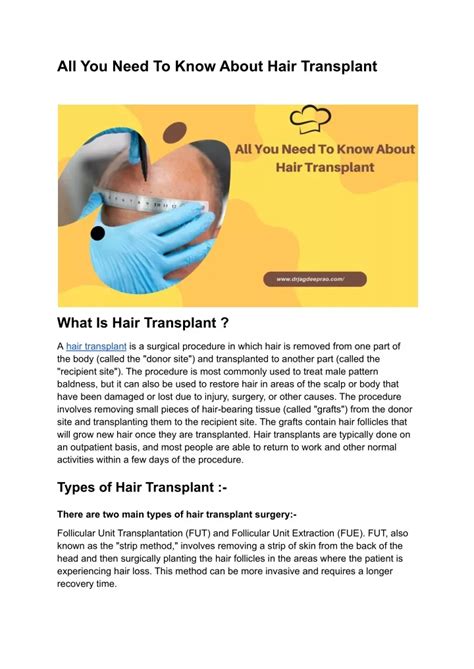 PPT All You Need To Know About Hair Transplant PowerPoint