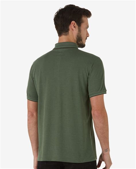 Riachuelo Camisa Polo Masculina Manga Curta Malha Piquet Verde Musgo