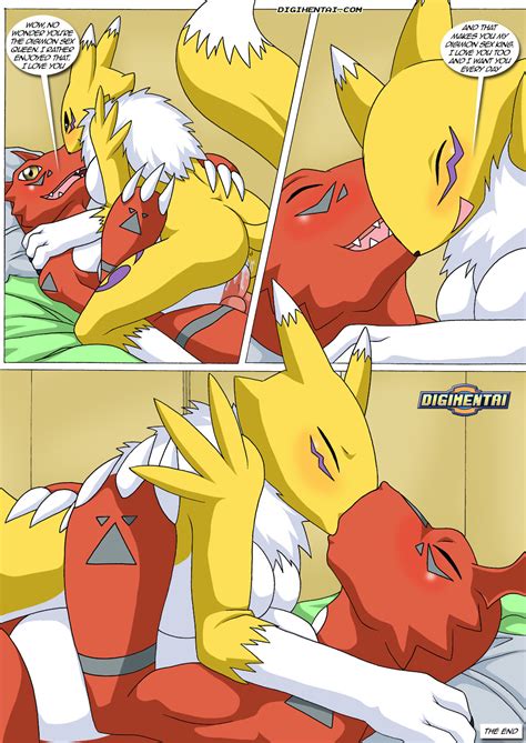 だんぼおる二ちゃんねる blush digihentai digimon e621 female guilmon kissing