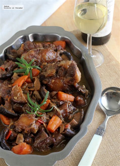 Rabo De Toro Guisado Con Manzanilla Y Setas Receta De Lagrimita