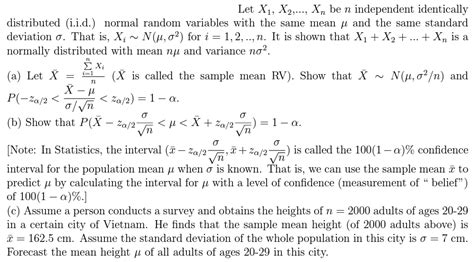 solved let x₁ x2 xn be n independent identically